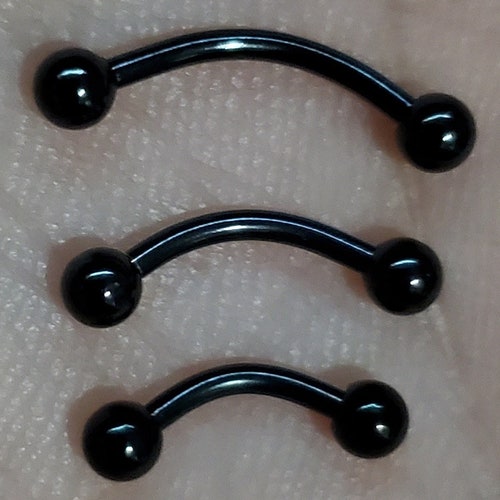 Black Curved Barbell 18g16g 14g 6mm 8mm 10mm Septum - Etsy