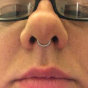 Septum D Ring, Gauges - 20g 18g 16g Sizes - 8mm 10mm 12mm Colors ...