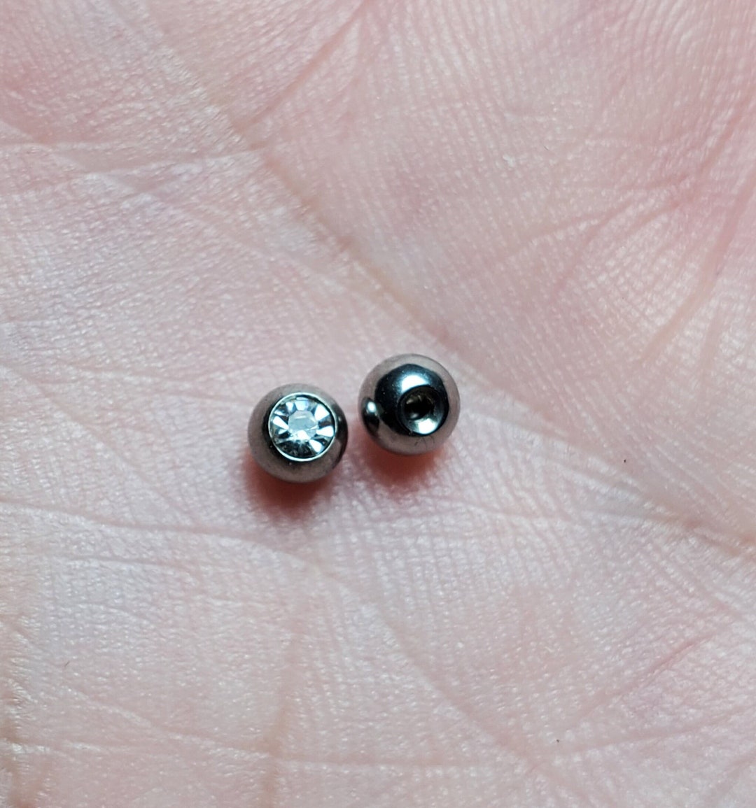 2 18g 16g 14g Steel CZ Balls Replacement Parts Externally Threaded 2 ...