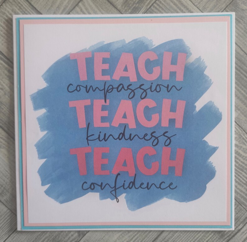 TEACH Compassion, Thank You Teacher Card - Etsy