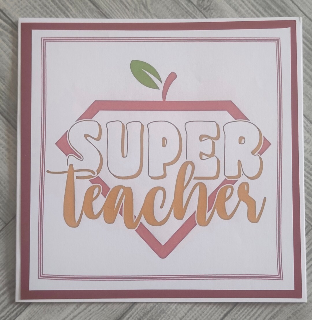 Super Teacher, Thank You Teacher Card - Etsy