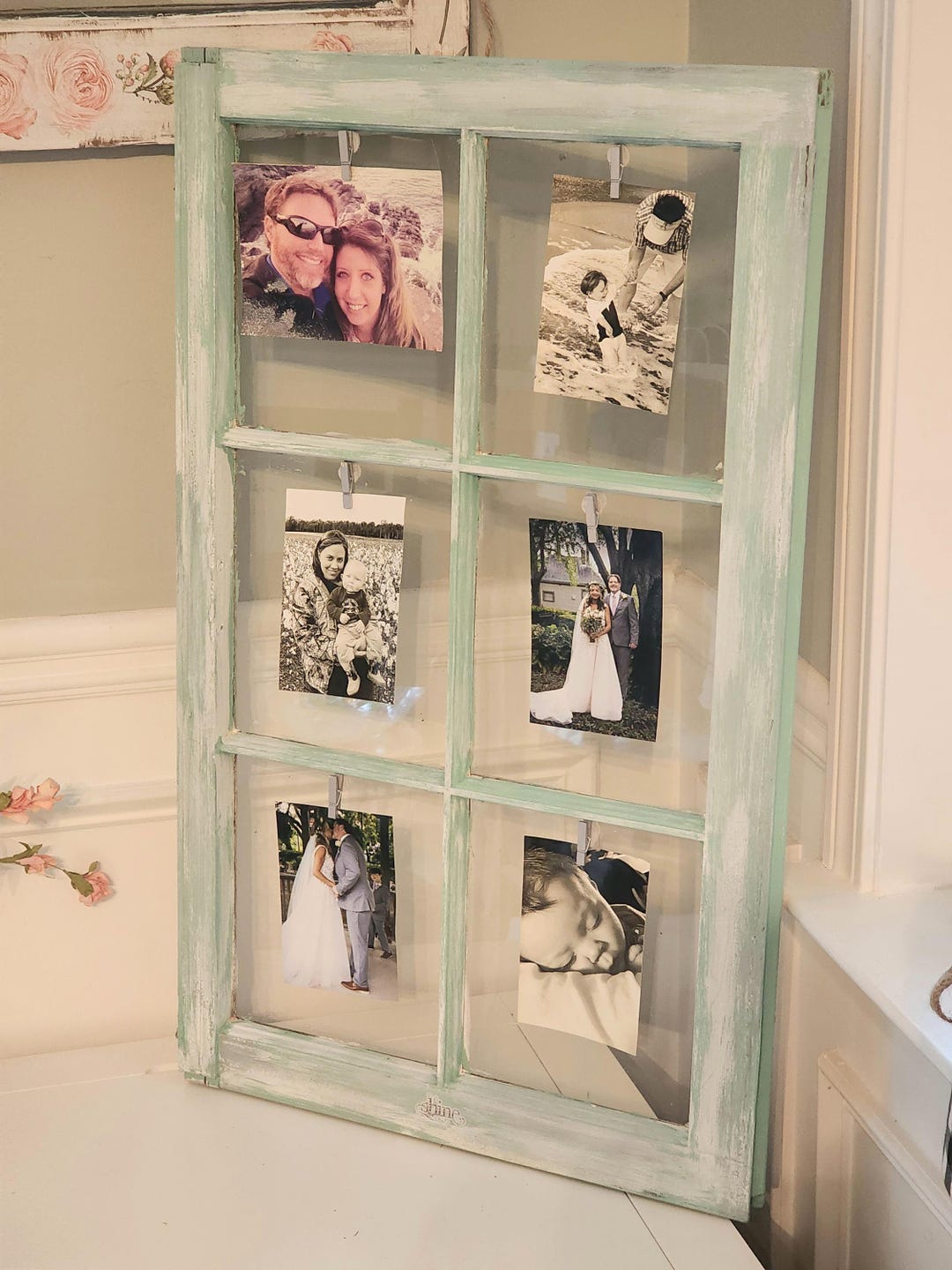 Vintage Window Photo Frame, Antique Window Photo Frame, Farmhouse ...