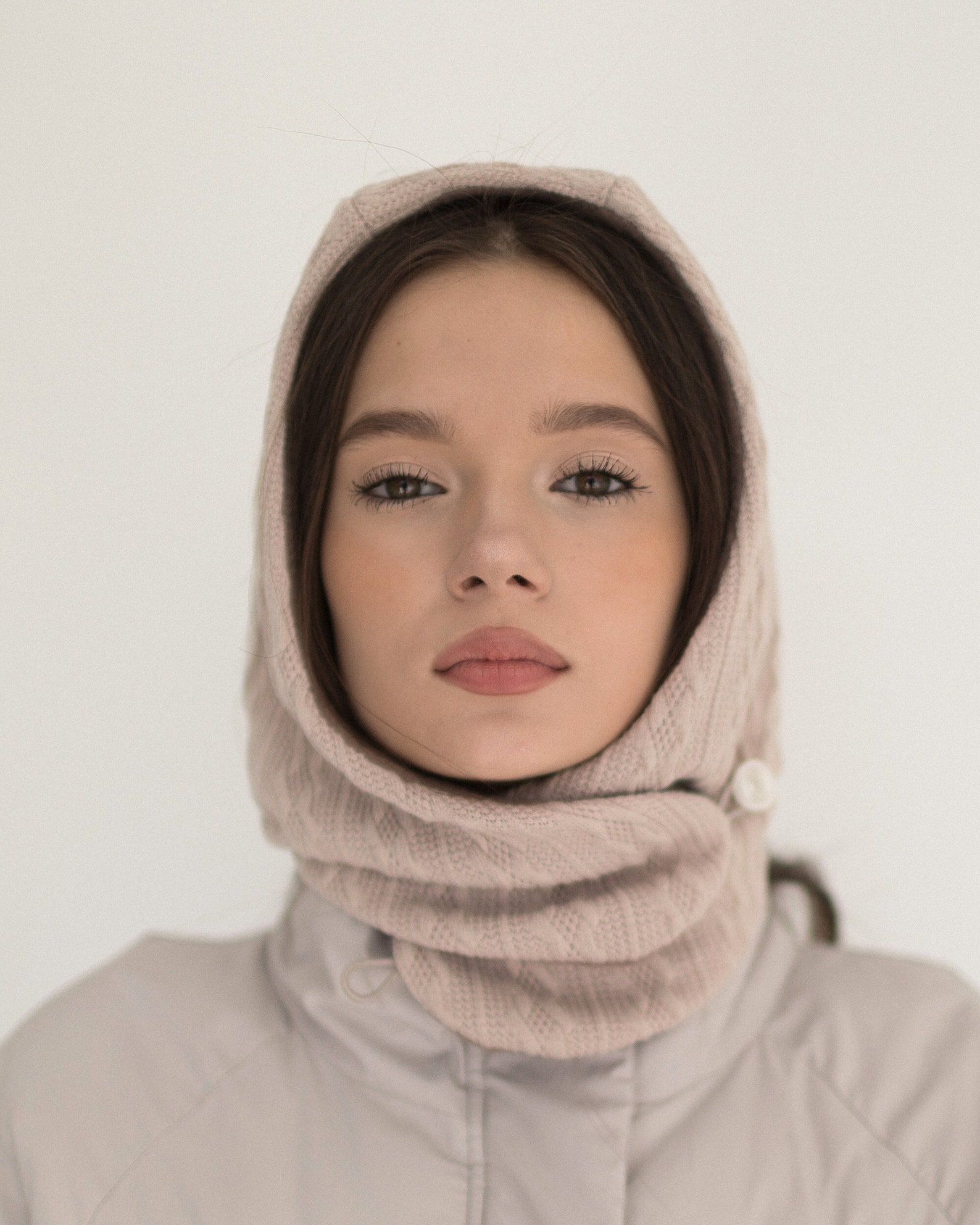 Cotton Hooded Hat With Fleece Lining - Neck Warmer - Etsy