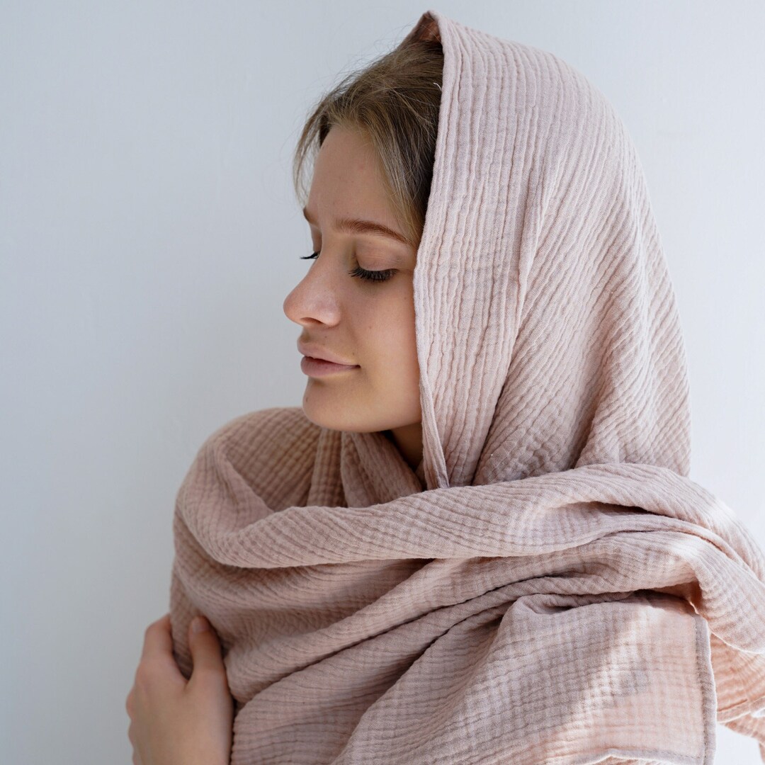 Soft Muslin Head Scarf for Women - Etsy