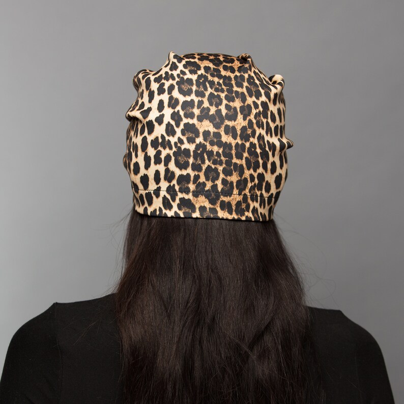 Leopard Turban Hat for Women With Flower. - Etsy