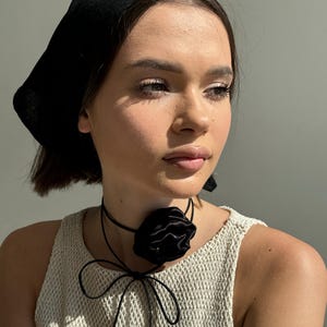 Linen Bandana and Silk Choker Set - Etsy