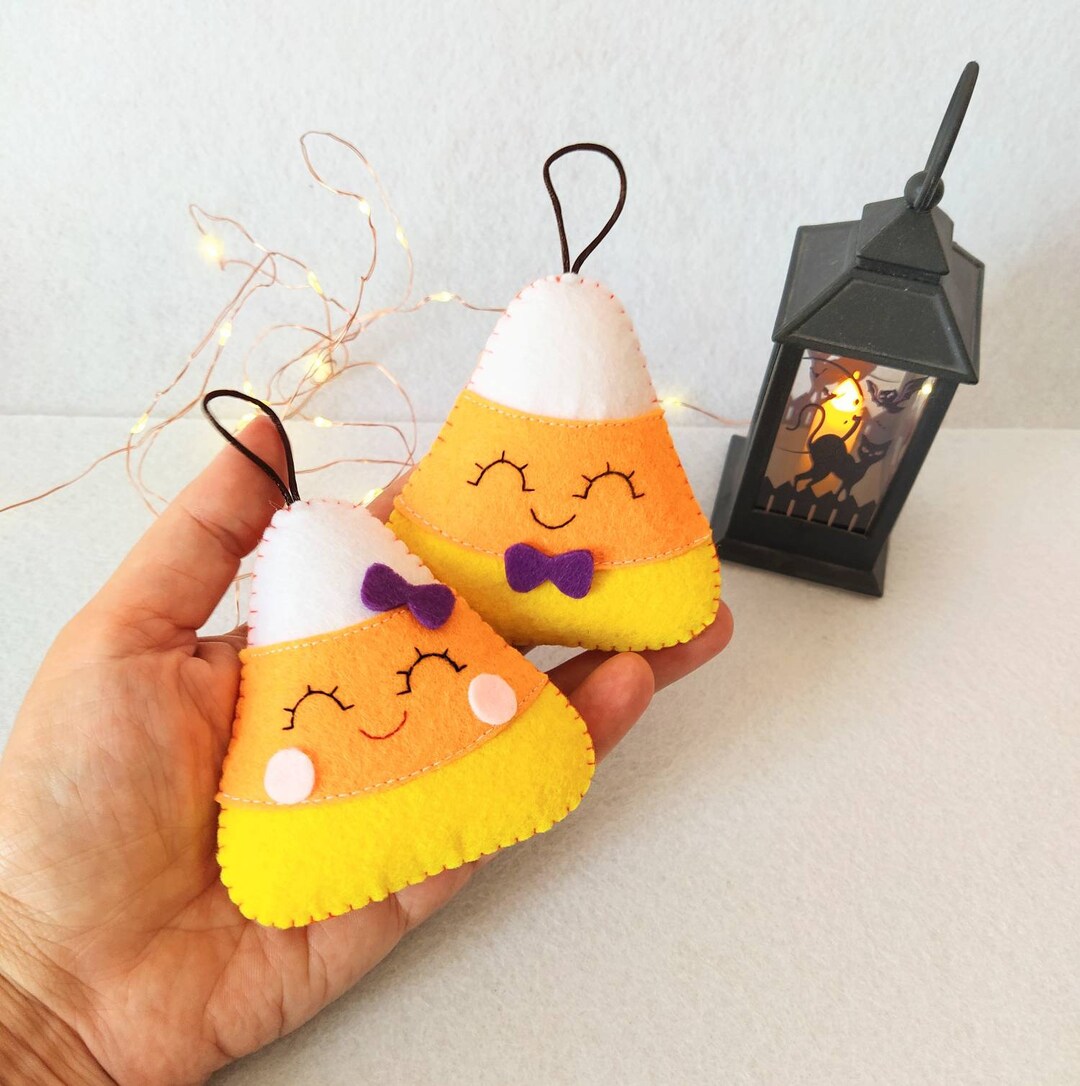 Felt Candy Corn, Halloween Ornament - Etsy