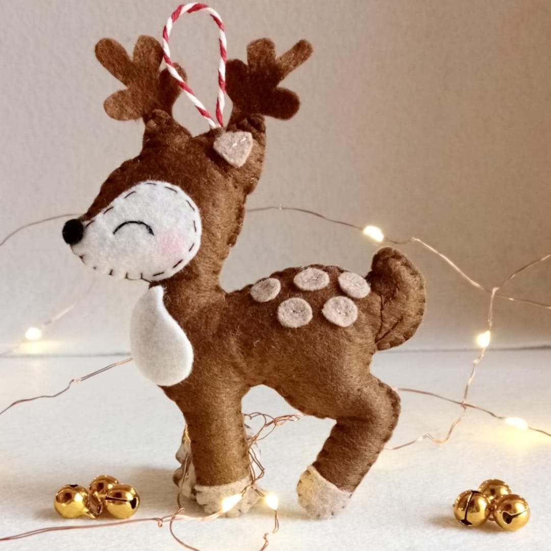 Felt Reindeer Ornaments, Christmas Decoration - Etsy