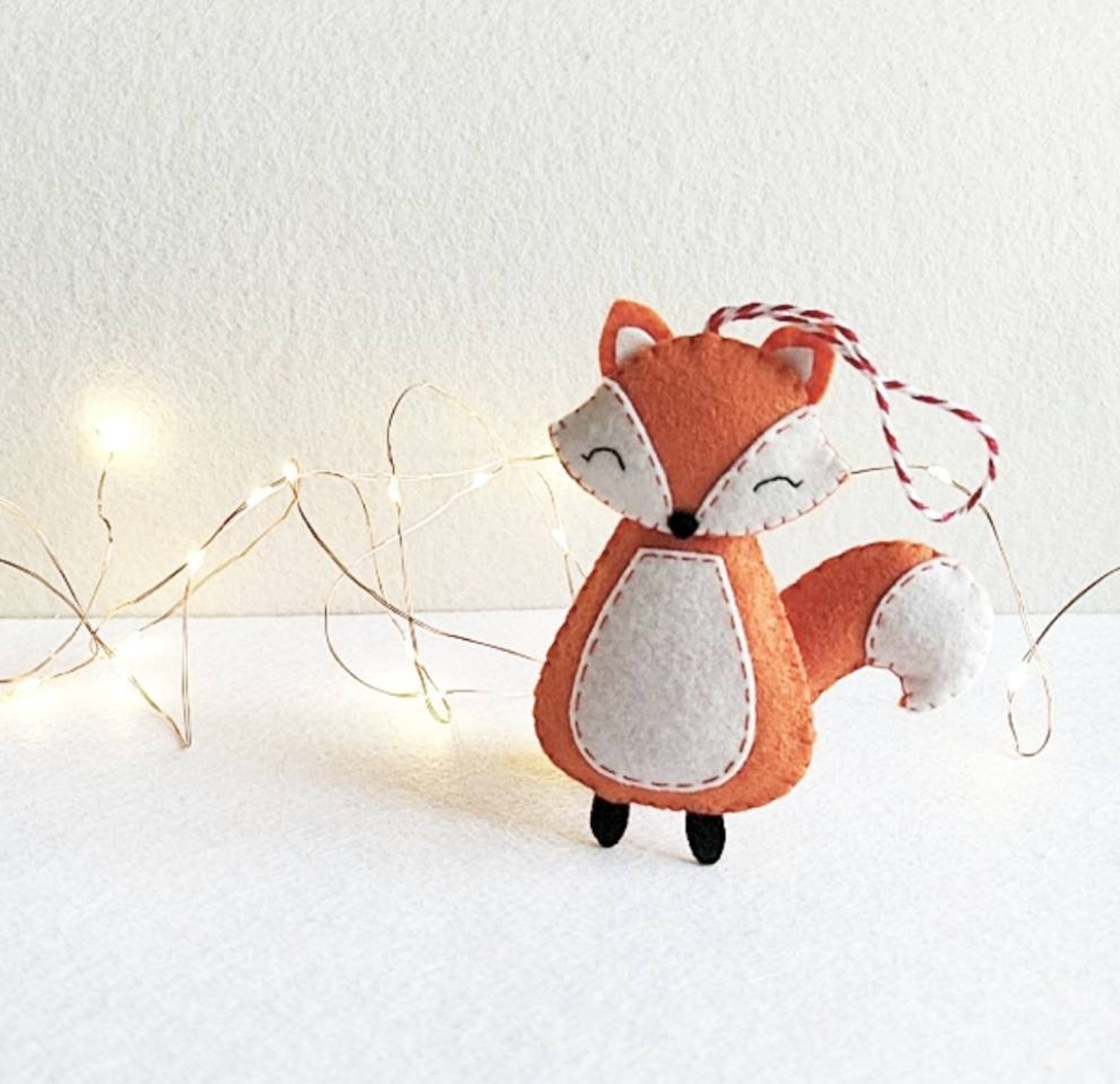 Felt Fox Ornamentfelt Christmas | Etsy