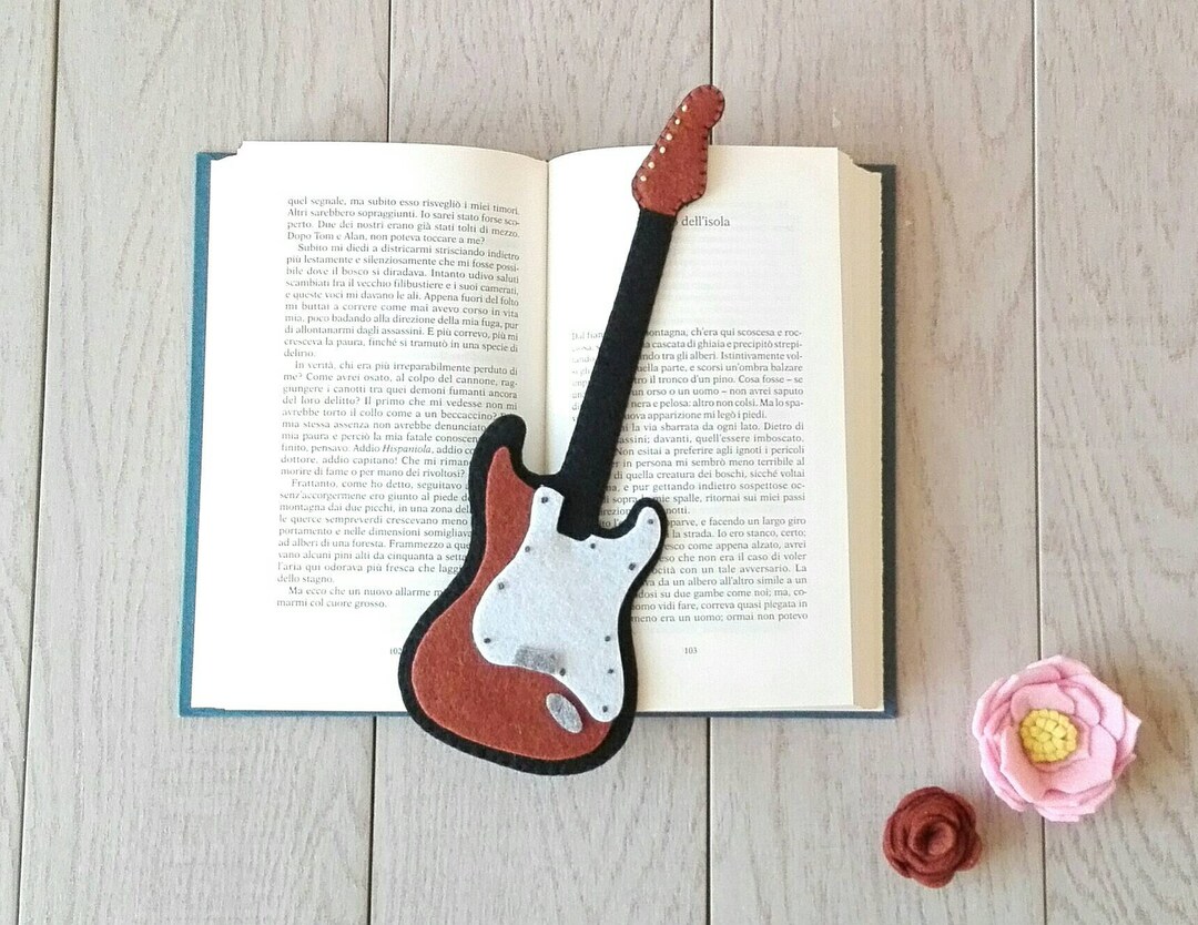 Felt Guitar Bookmark - Etsy