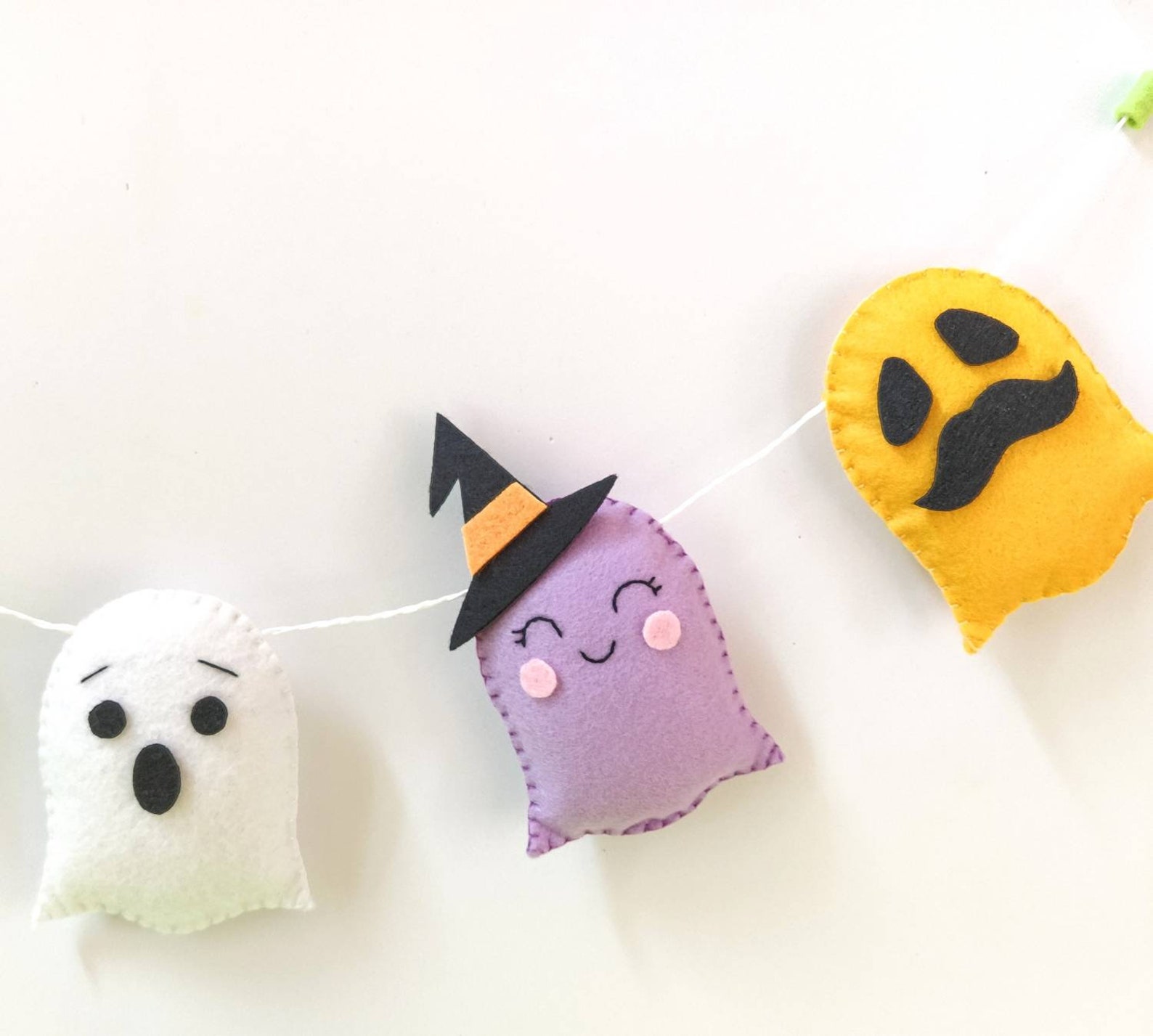 Felt Halloween Ghost Garland - Etsy