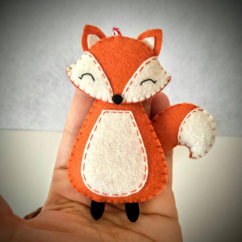 Felt Fox Pattern, Pdf Pattern Christmas Ornament - Etsy