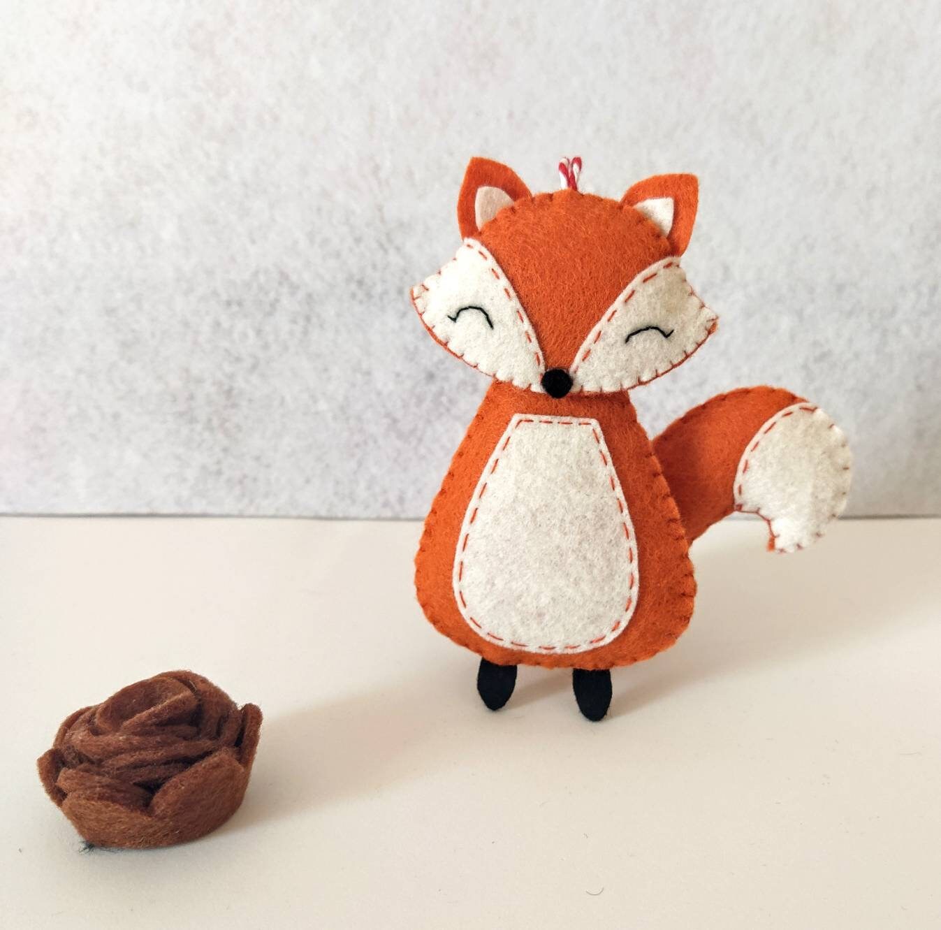 Felt fox ornamentfelt christmas | Etsy