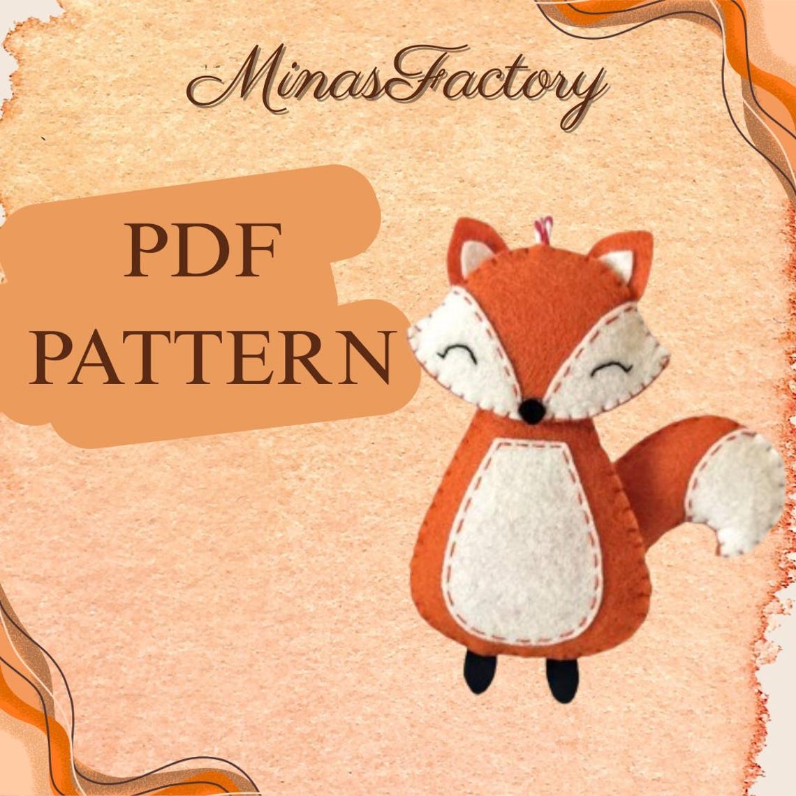 Felt Fox Pattern, Pdf Pattern Christmas Ornament - Etsy