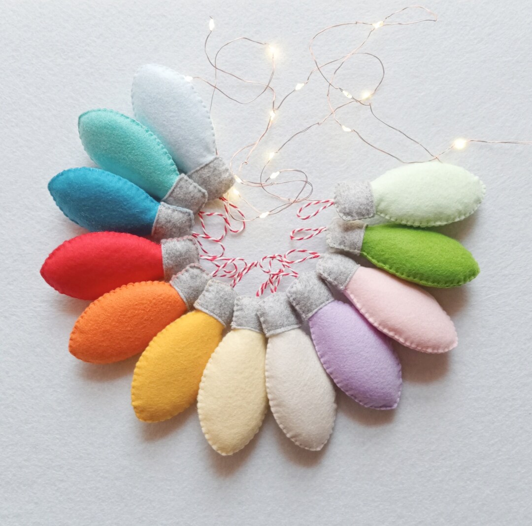 Felt Light Bulb, Light Bulb Ornament - Etsy