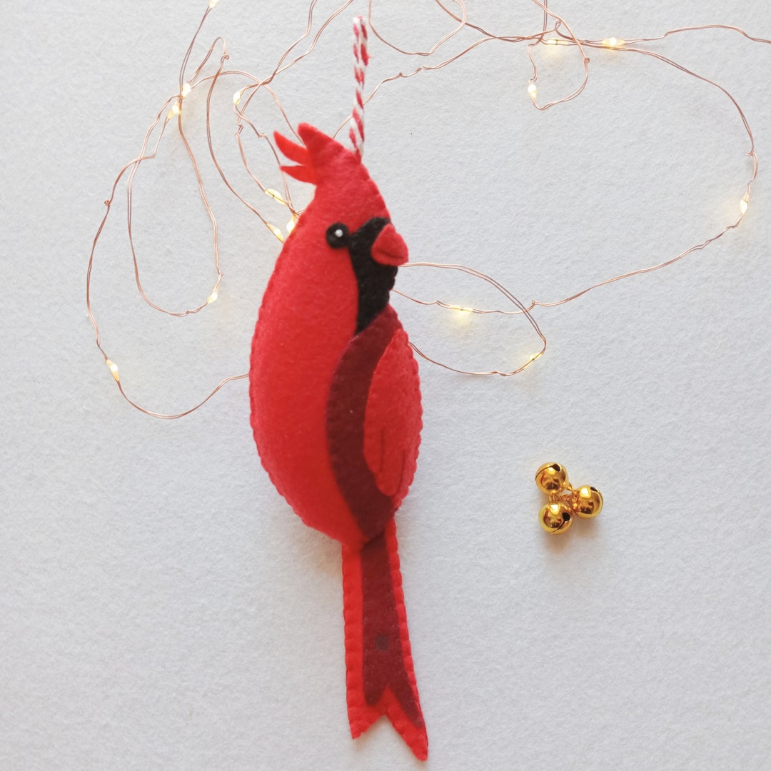 Felt Cardinal Ornament, Cardinal Ornament - Etsy
