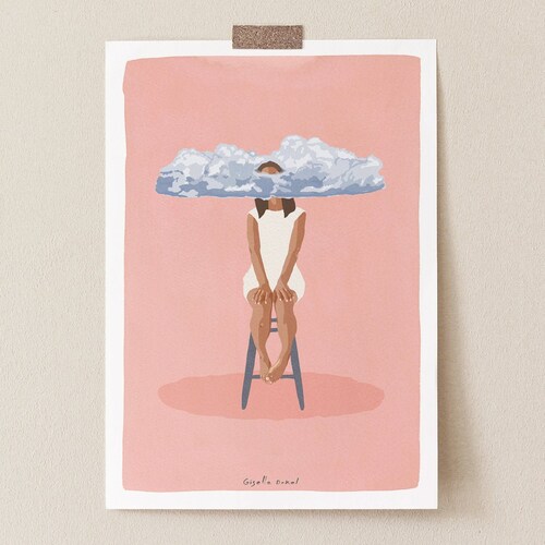 Pink Meditation Decor Zen Yoga Room Surreal Pink Fantasy - Etsy