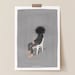 Blurry Head, Sarcastic Art Print, Grey Minimal Print, Funny ...