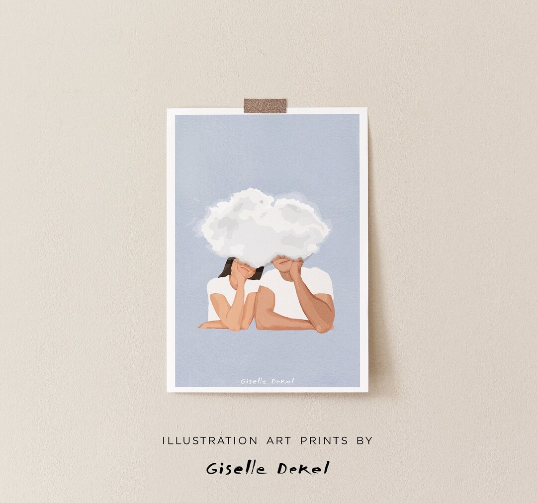 Dreaming Together Romantic Art Print, Couple Goals Romantic ...