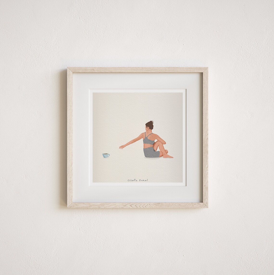 Monday Morning Yoga Routine Illustration Art Yoga and Coffee - Etsy