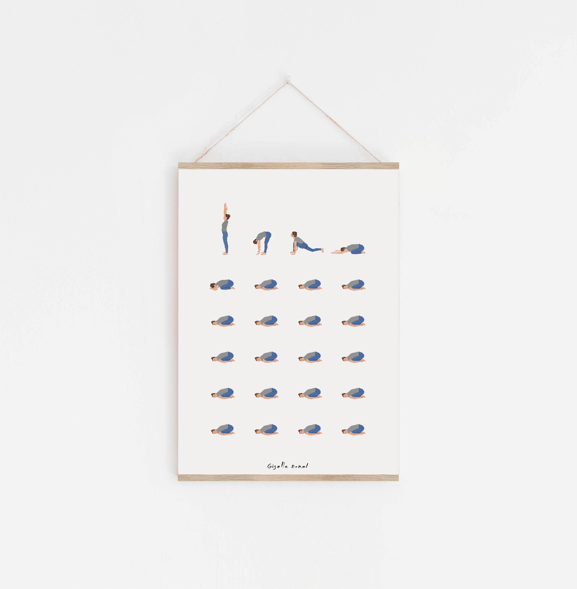 Funny Yoga Illustration Art Print Yoga Decoration Funny | Etsy