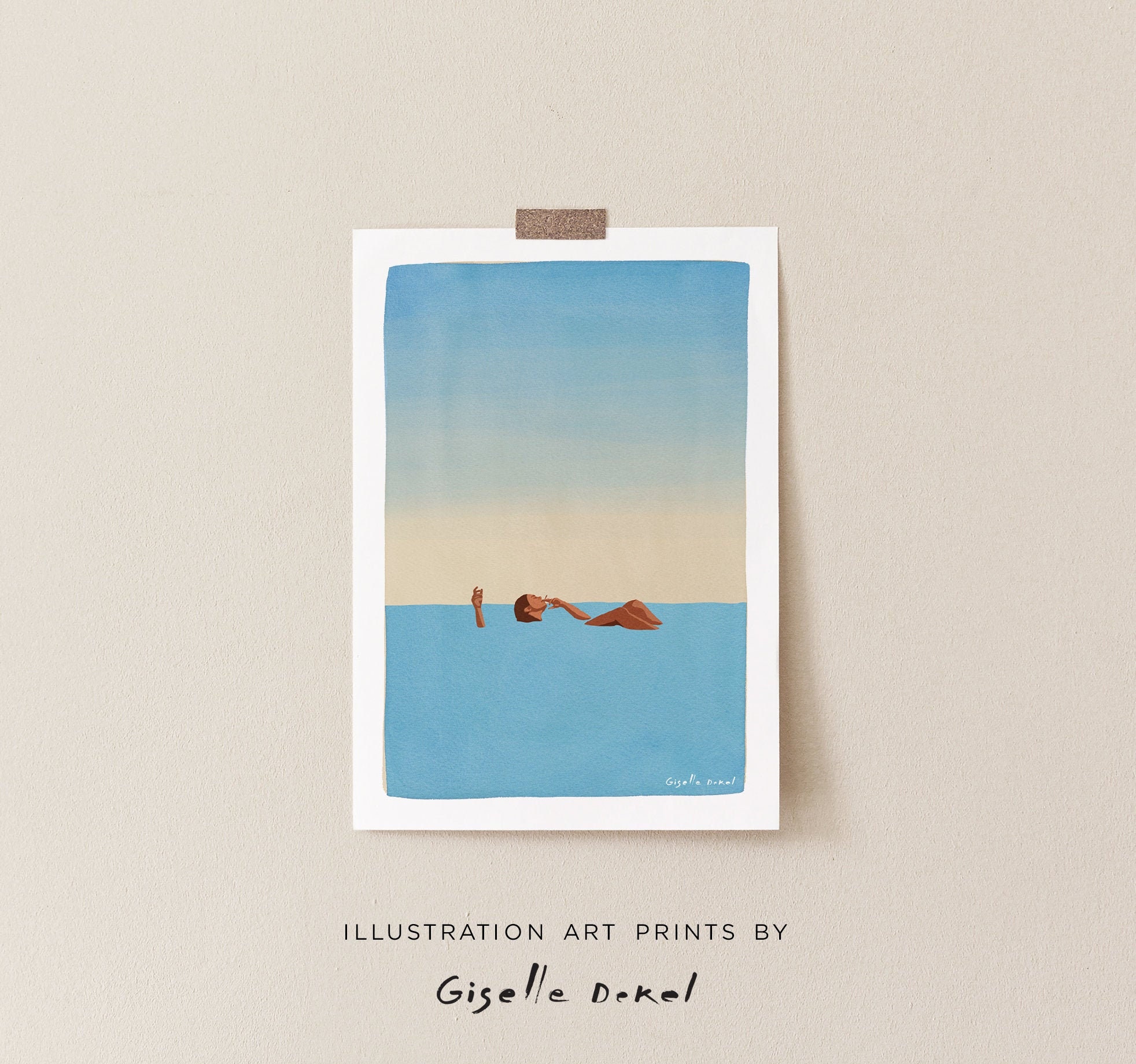 Floating in the Sea Art Print Dead Sea Wall Art Print - Etsy Israel