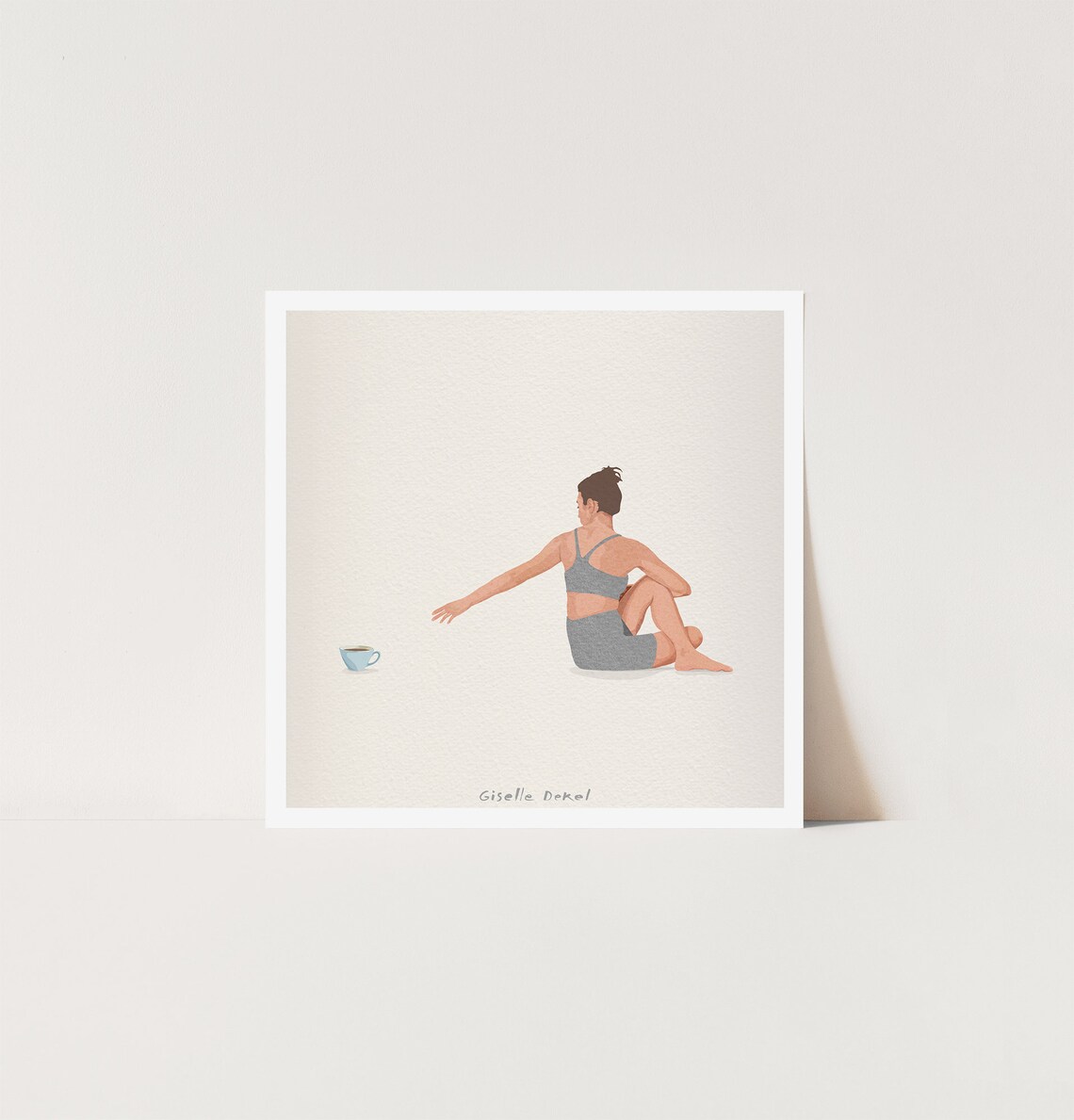 Monday Morning Yoga Routine Illustration Art Yoga and Coffee - Etsy