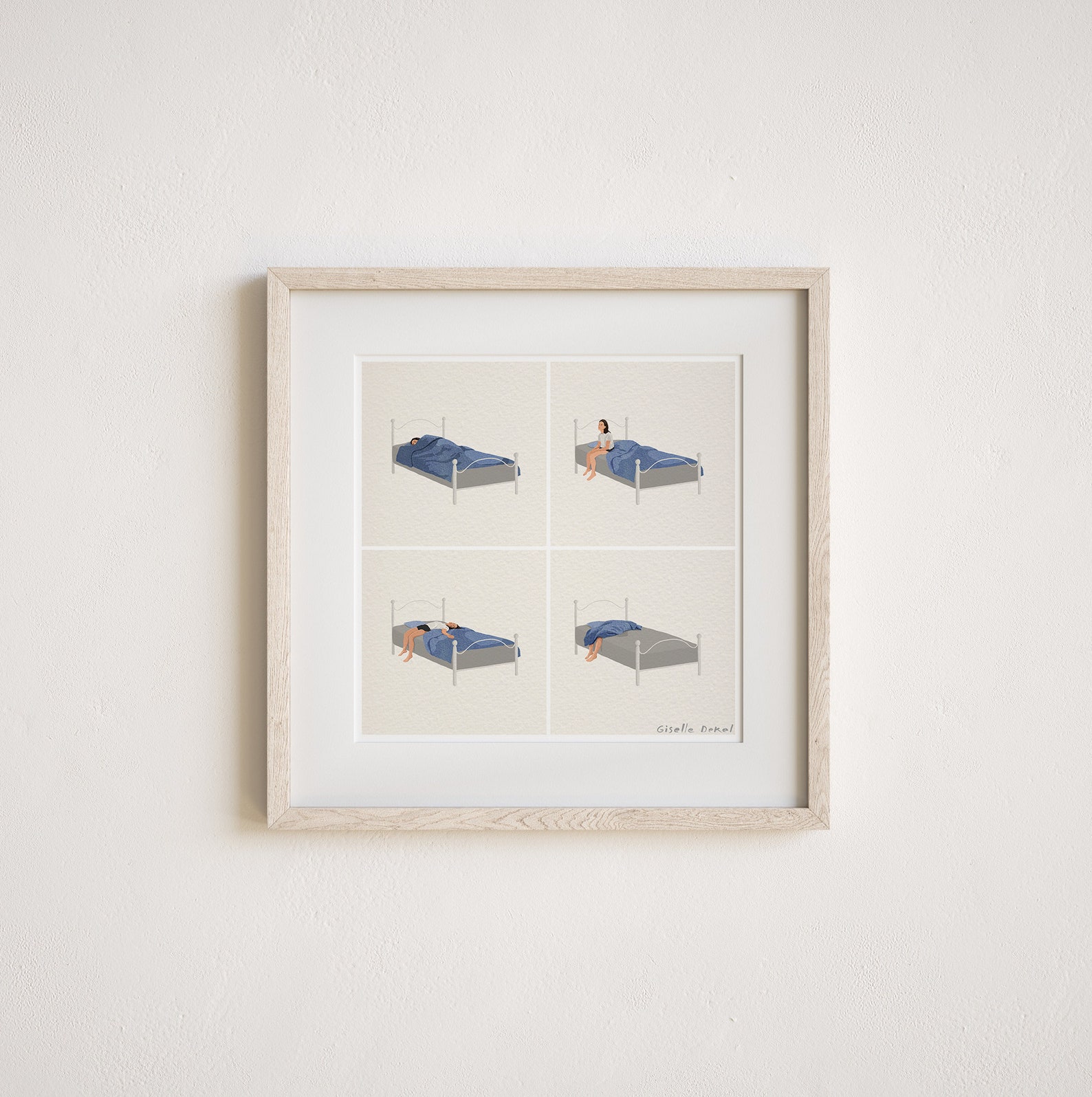 Sarcastic Illustration Art Print Bedroom Decor, Funny Bedroom Art ...