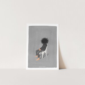 Blurry Head, Sarcastic Art Print, Grey Minimal Print, Funny ...