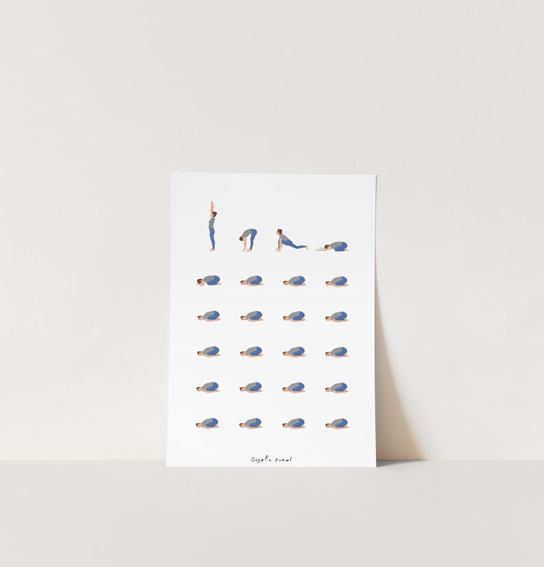 Funny Yoga Illustration Art Print Yoga Decoration Funny - Etsy