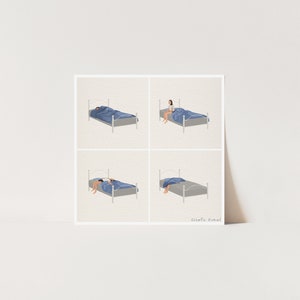 Sarcastic Illustration Art Print Bedroom Decor, Funny Bedroom Art ...