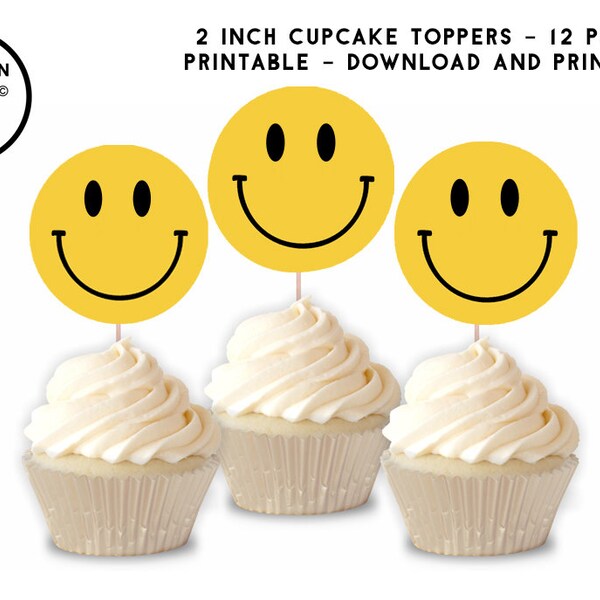 Smiley Face Birthday Cake Topper - Etsy Singapore