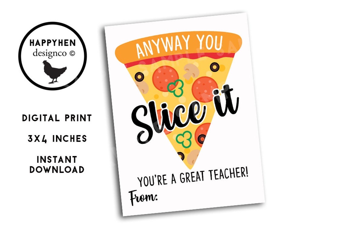 Pizza Teacher Appreciation Week Printable Instant Download - Etsy