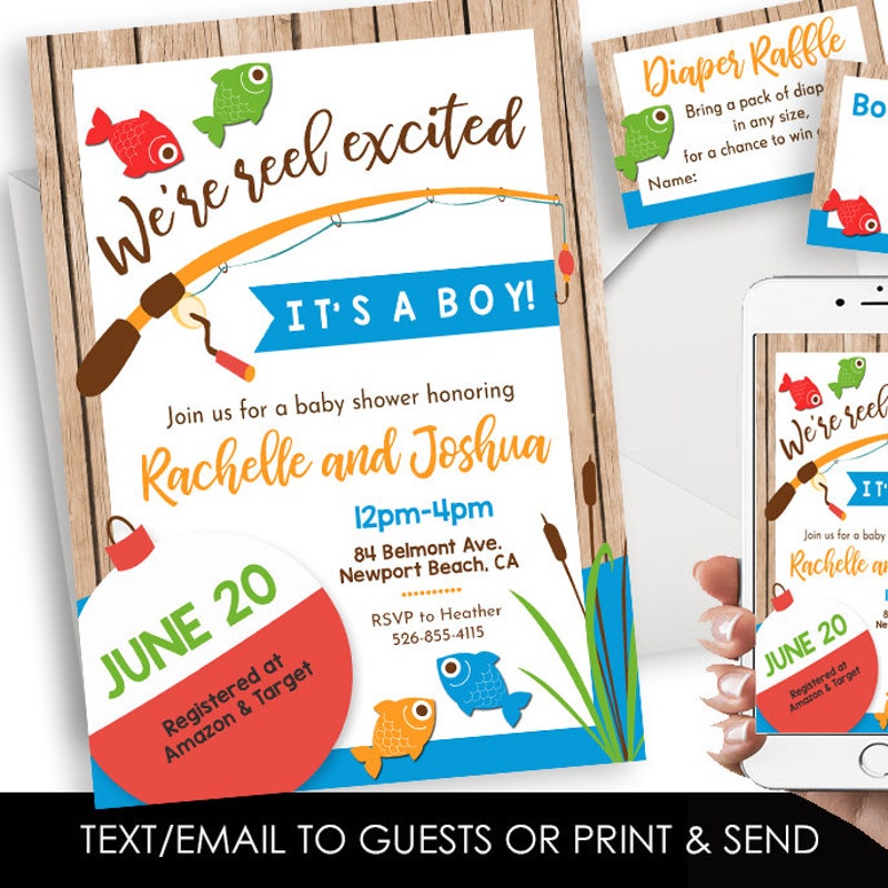 Fishing Baby Shower Invitation - Etsy