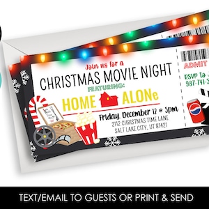Home Alone Movie Night Ticket - Etsy
