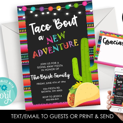 Editable Adios Farewell Party Invitation. Going Away Party - Etsy Canada