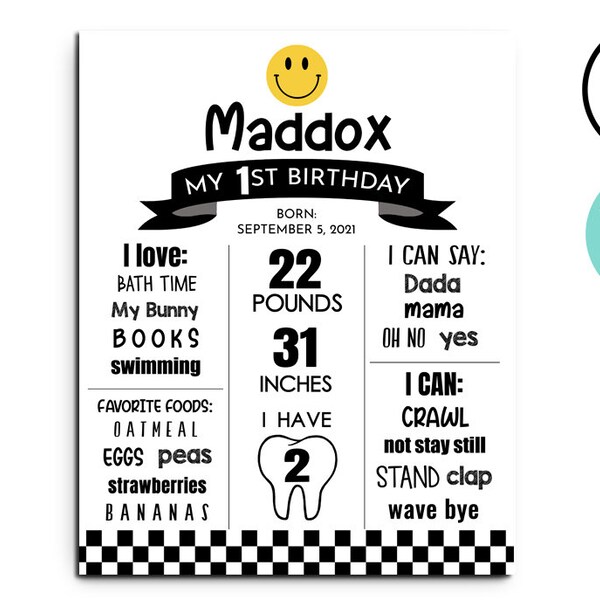 Happy Birthday Chart Poster - Etsy