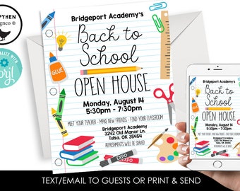 EDITABLE Back to School Open House Flyer Printable Back to - Etsy