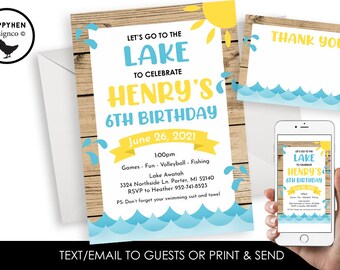 Lake Invitation | Etsy