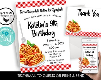 Spaghetti Dinner Invitation Spaghetti Fundraiser Spaghetti - Etsy