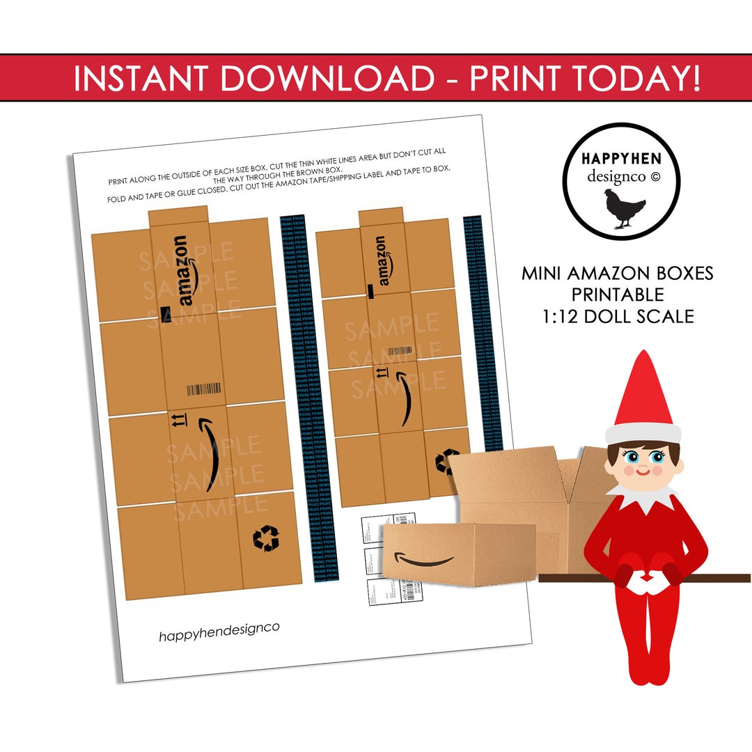Elf Delivery Boxes Prop Printable Digital Ideas Notes Activities ...