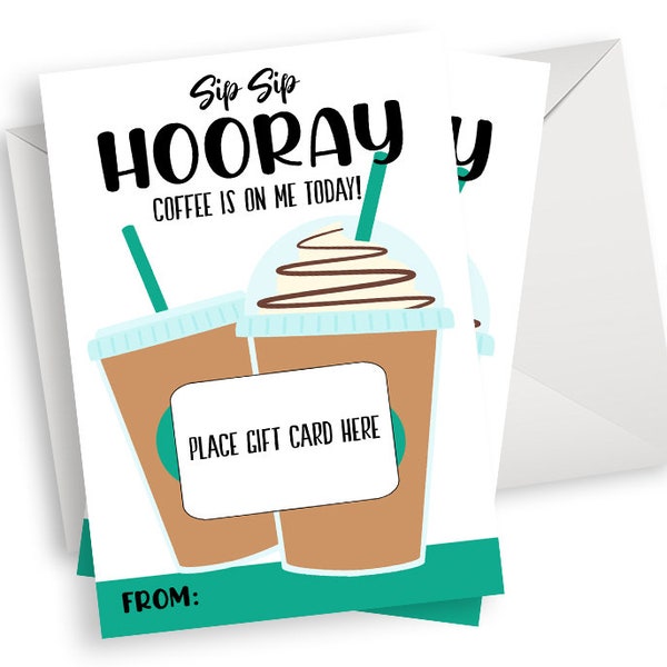Sip Sip Hooray Starbucks Card - Etsy