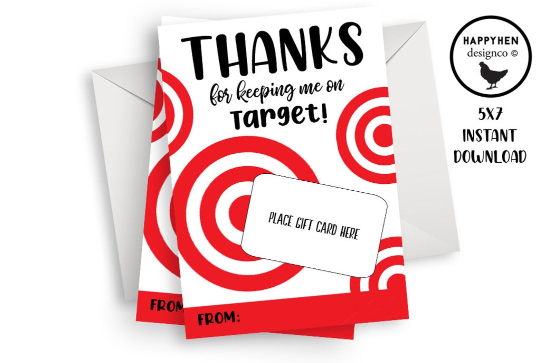 Teacher Gift Card Holder Target Thank You Digital 5x7 Keeping Me on ...
