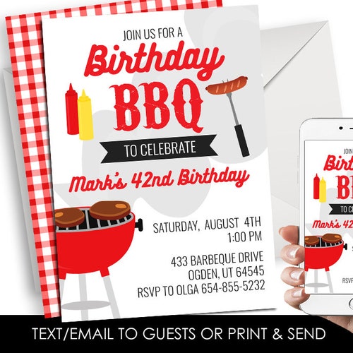 Editable Grill and Chill Invitation. Barbecue Backyard Party. - Etsy