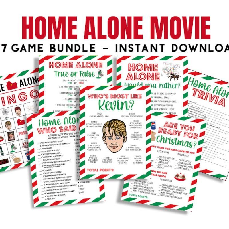 Printable Home Alone Game - Etsy UK