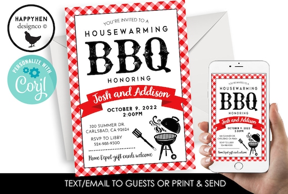Editable Invitation For A Cookout