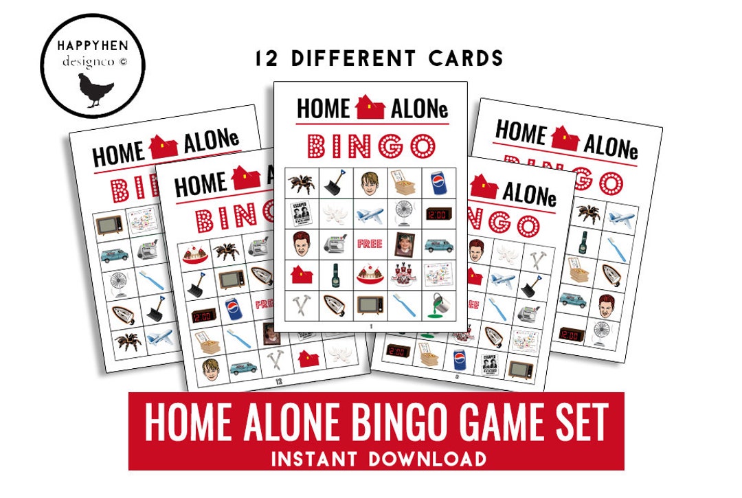 Home Alone Movie Bingo Game Printable Set Digital Instant Download ...