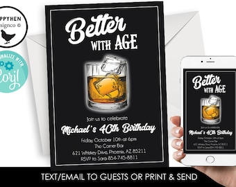Bourbon / Whiskey Tasting Invitation Template Printable - Etsy
