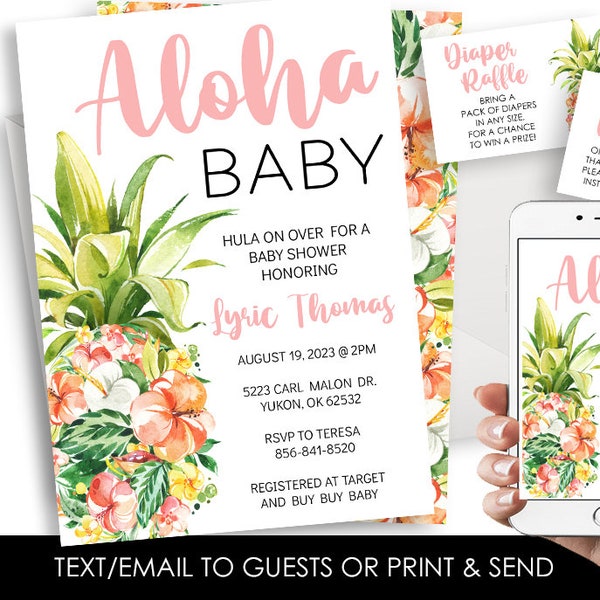 Aloha Baby Shower - Etsy