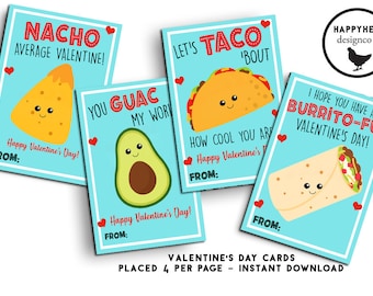 Taco Valentine Card - Etsy